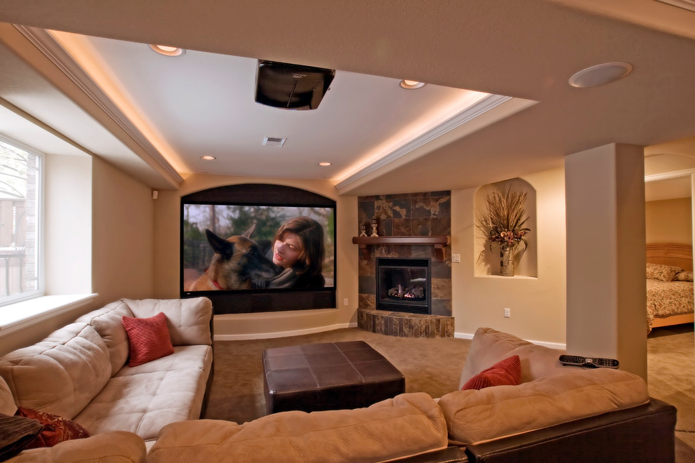 Castle Rock Basement Finish - Transitional - Basement - Denver - by ...