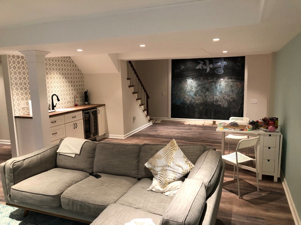 Charming Finished Basement - Modern - Basement - Philadelphia - by ...