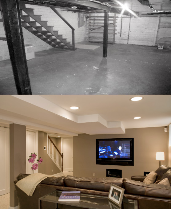 Chevy Chase Basement/Man Cave Renovation - Contemporary - Basement - DC ...