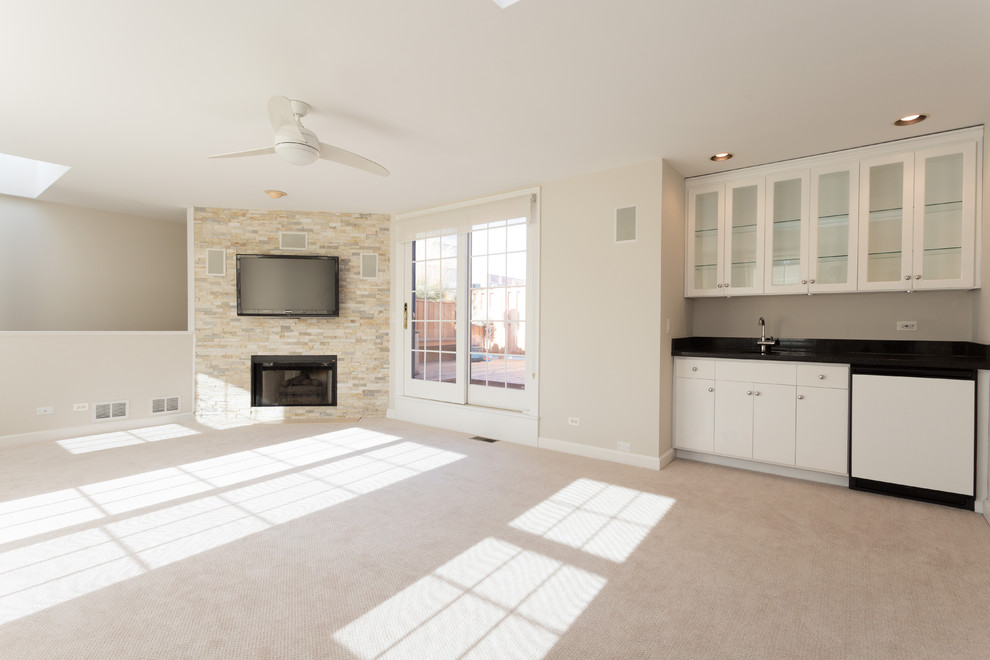 Chicago River north complete condo rehab - Modern - Basement - Chicago ...