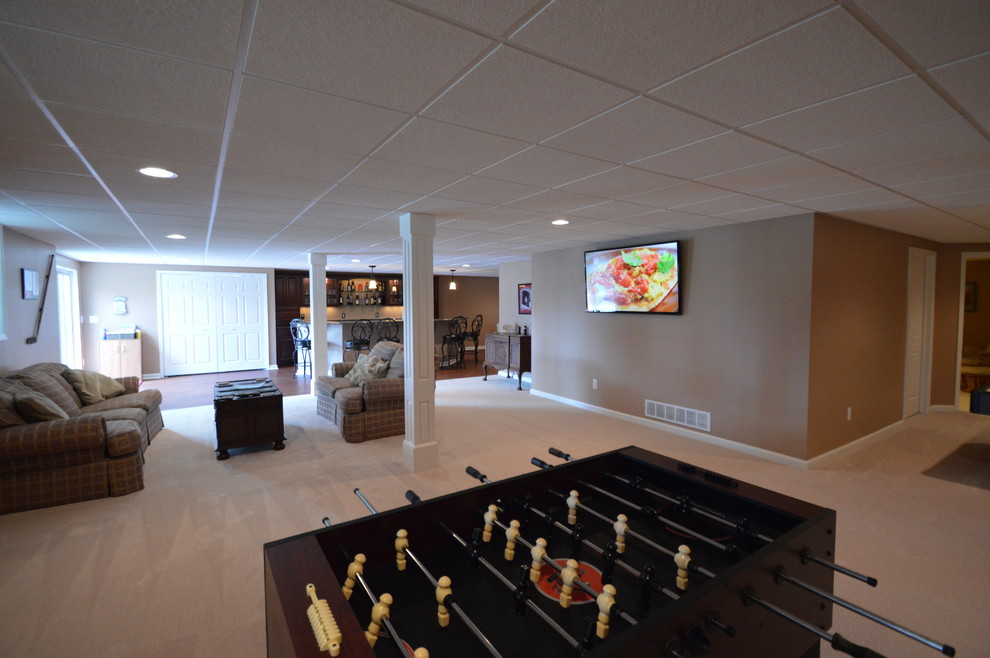 Clarkston Basement - Traditional - Basement - Detroit - by Finished ...