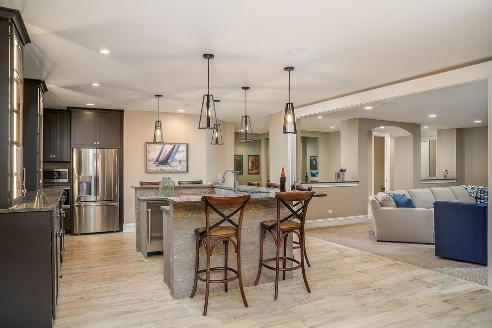 Coastal Retreat - Contemporary - Basement - Chicago - by Designing ...