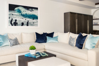 Coastal Spanish - Basement - Beach Style - Basement - Los Angeles - by ...