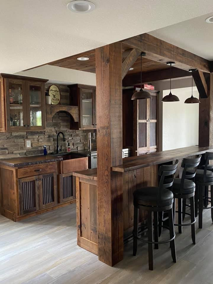 Colorado Basement Bar and More - Rustic - Basement - St Louis - by ...