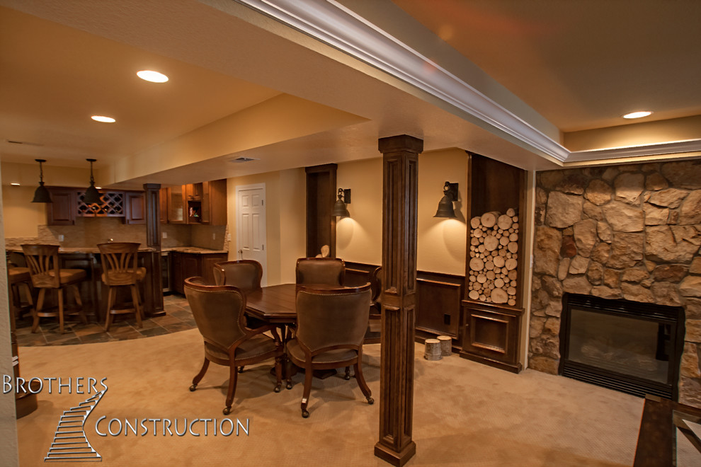 Colorado Basement Finish Blackwood - Traditional - Basement - Denver ...