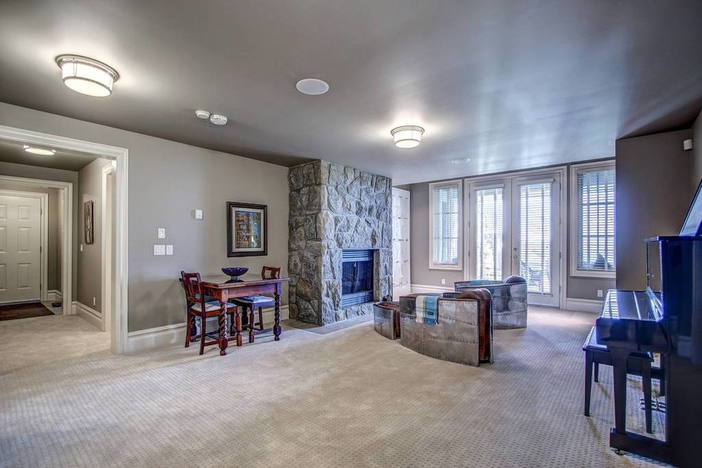 Colts Neck Luxury Finished Walk Out Basement - Craftsman - Basement ...