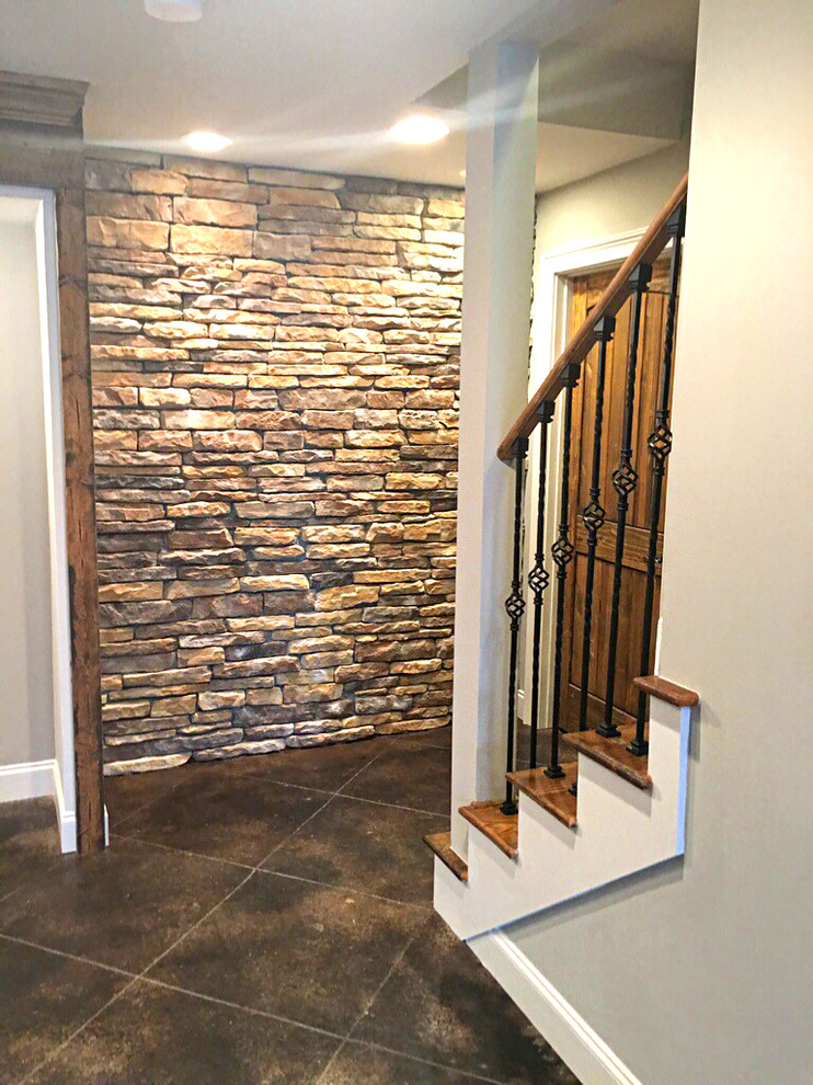 Completion of Unfinished Basement - Modern - Basement - Atlanta - by ...