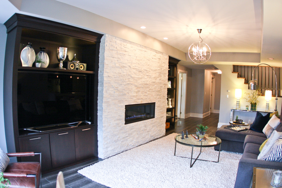 Contemporary Basement Design - Contemporary - Basement - Cedar Rapids ...