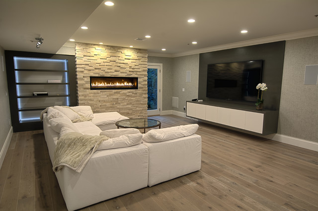 Contemporary Basement - Contemporary - Basement - New York - by New ...