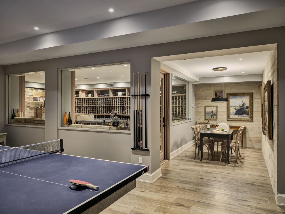 Contemporary Shingle Style - Transitional - Basement - New York - by ...