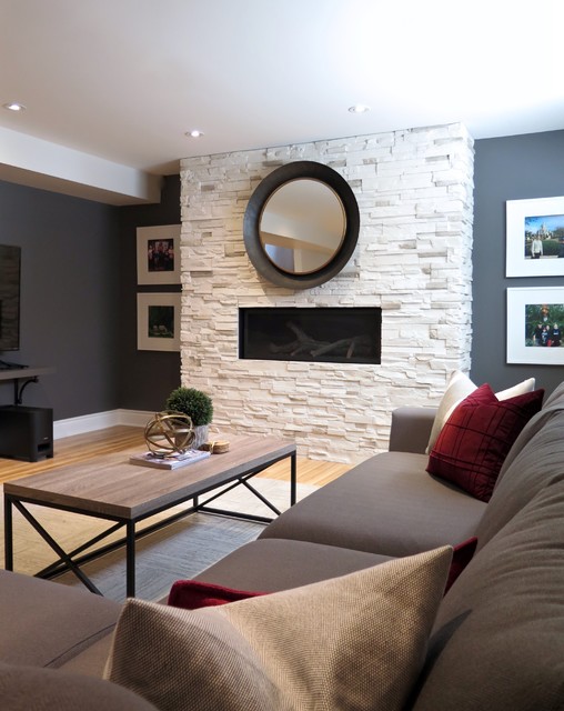 Cozy Chalet Basement - Transitional - Basement - Montreal - by natasha ...