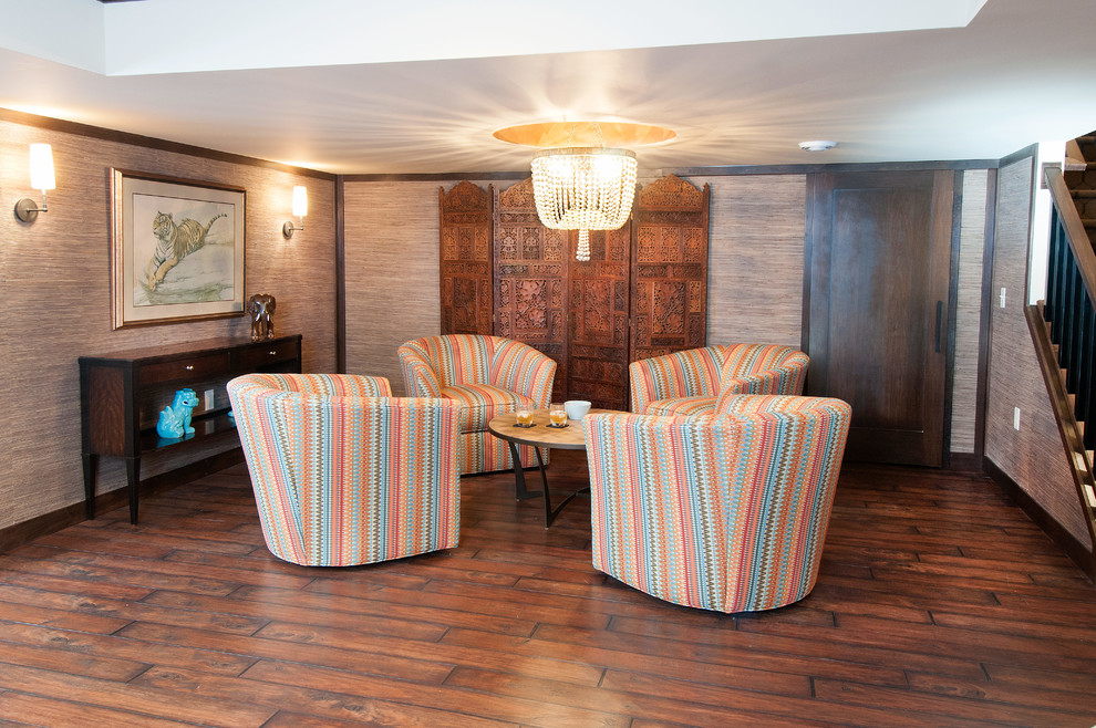 Cozy Seating Area Great for Conversation - Mediterranean - Basement ...