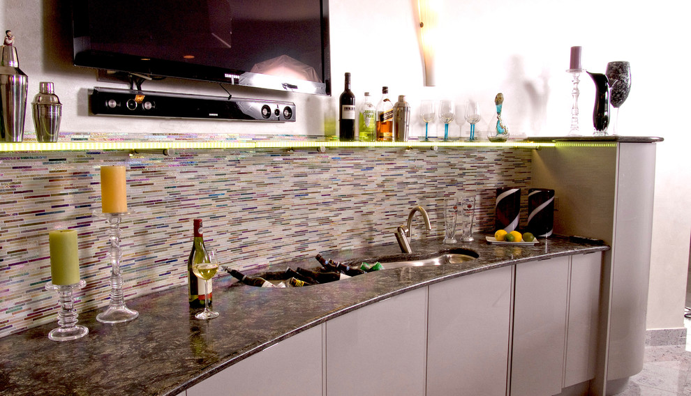 Curved Bar - Contemporary - Basement - Chicago - by Linda G Larisch ...