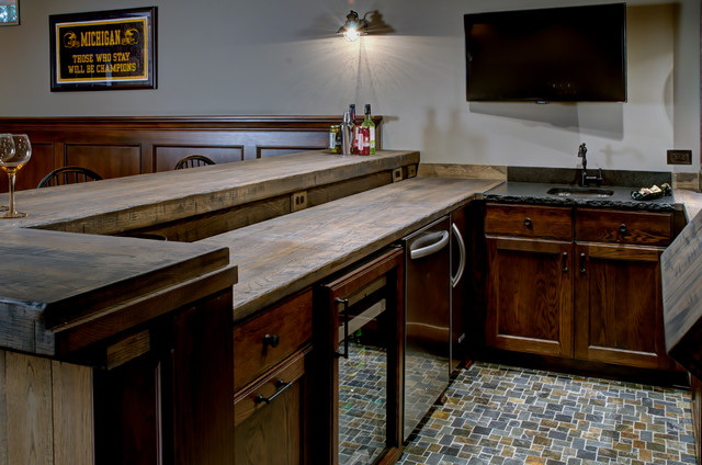 Custom Basement Bar - Montagne - Sous-sol - Columbus - par Dave Fox ...