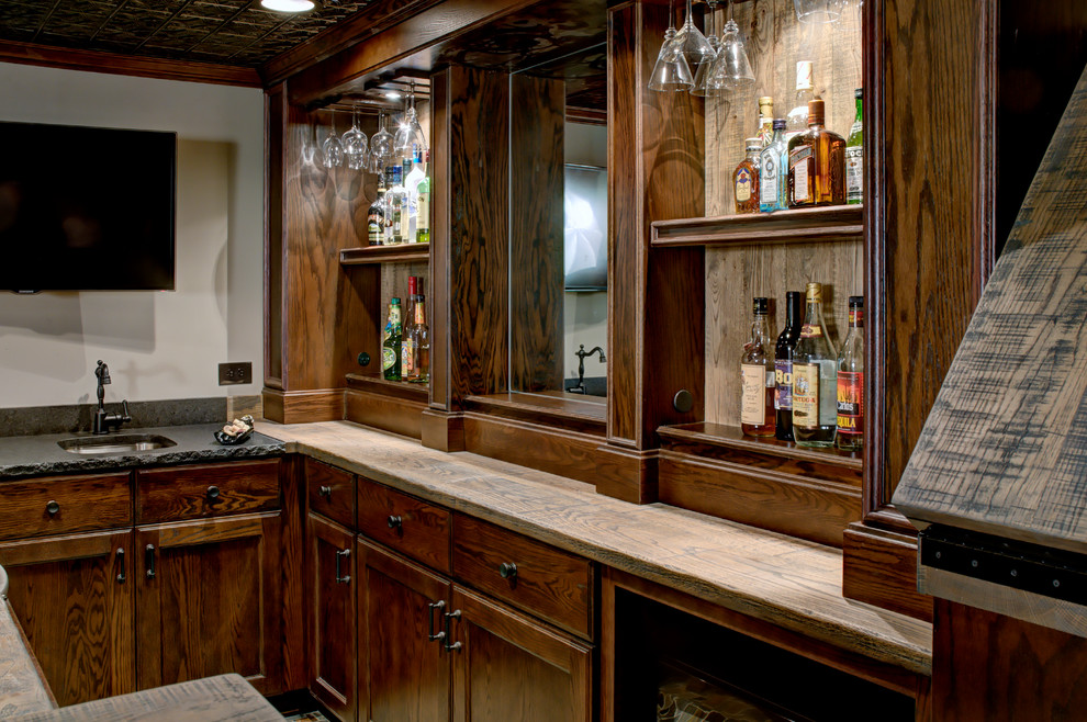 Custom Basement Bar - Rustic - Basement - Columbus - by Dave Fox Design ...