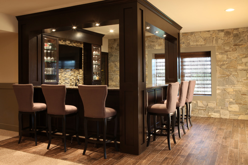 Custom Basement Bar - Transitional - Home Bar - Baltimore - by ProBuilt ...