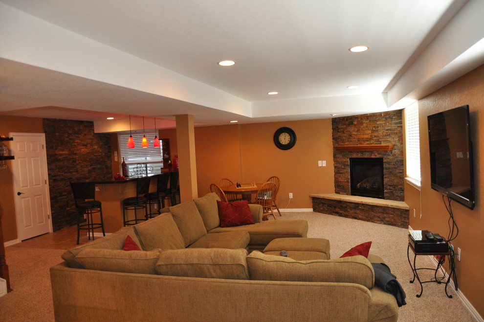 Custom basement remodel - Traditional - Basement - Denver - by DeYoung ...