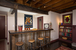 Custom-built Basement Bar - Rustic - Basement - DC Metro - by MARK IV ...