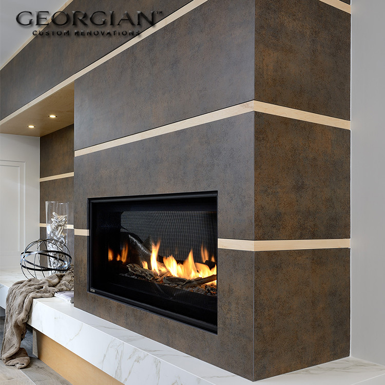 Custom fireplace - Contemporary - Basement - Toronto - by Georgian ...