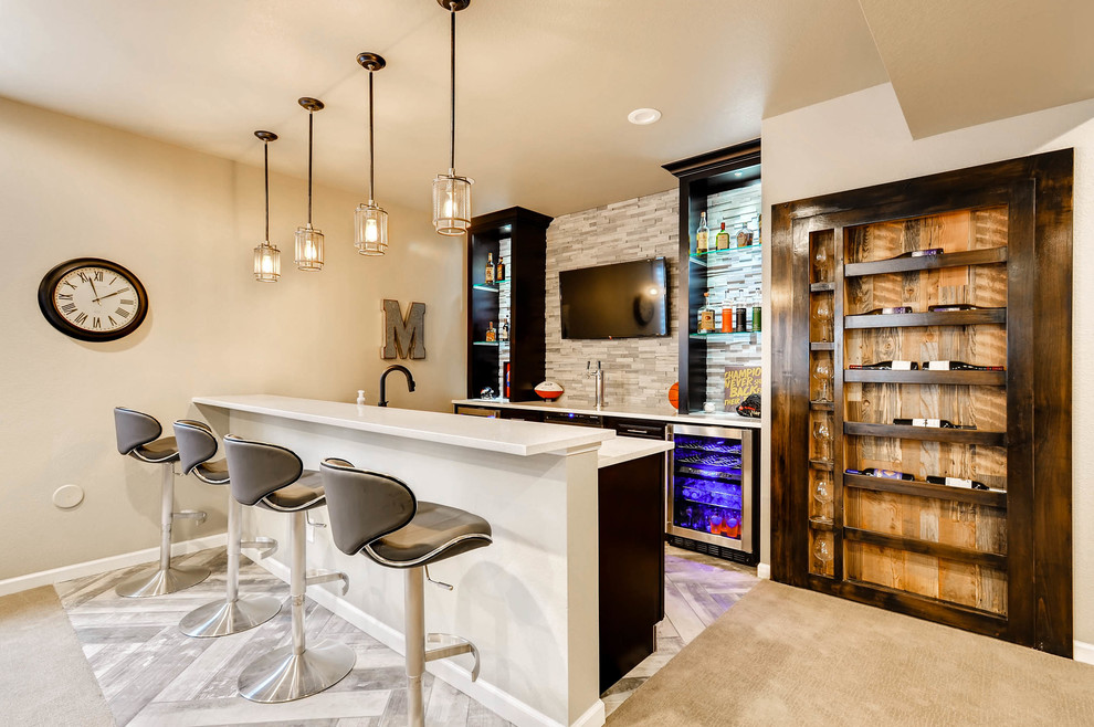 Custom Man Cave - Contemporary - Basement - Denver - by D&G (DGHOMEPRO ...