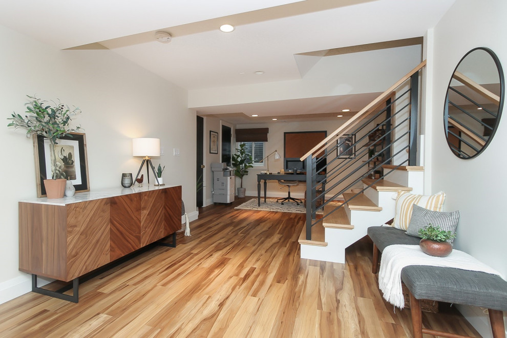 Deer Park Mid Century Modern Basement - Midcentury - Basement - Chicago ...