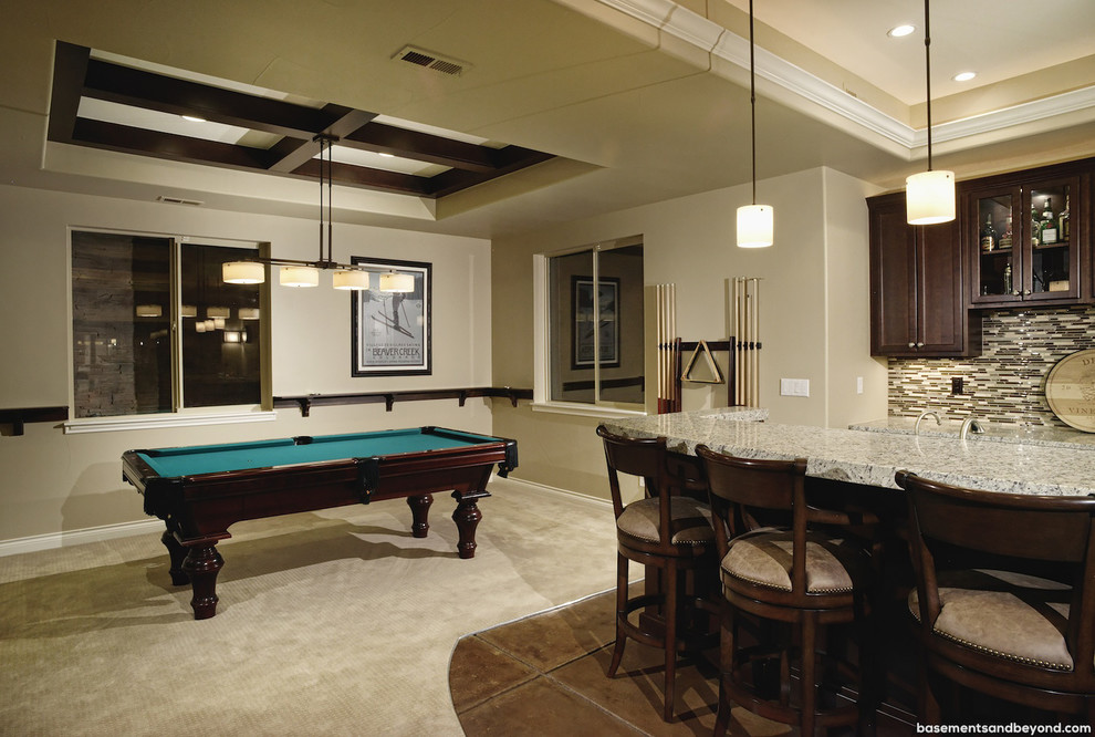 Denver Wellshire Basement - Traditional - Basement - Denver - by ...