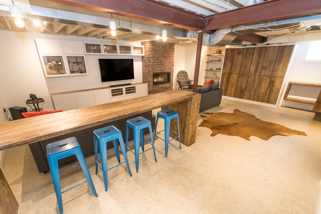 Dewar Basement - Industrial - Basement - Toronto - by Frontiers Design ...