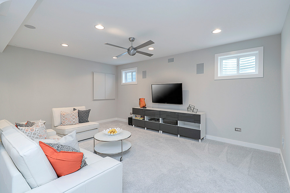 Basement Finishing - Contemporary - Basement - Nashville - by Sebring ...