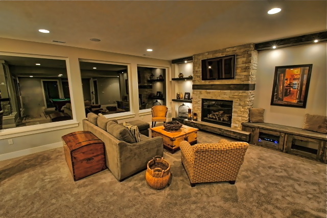 Drake Lake Home - Traditional - Basement - Omaha - by Archistructure ...