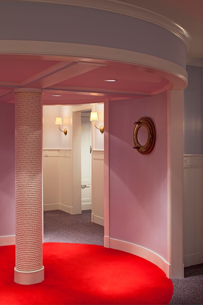 Eastern Shore Play Room and Bunk Beds - Beach Style - Basement ...