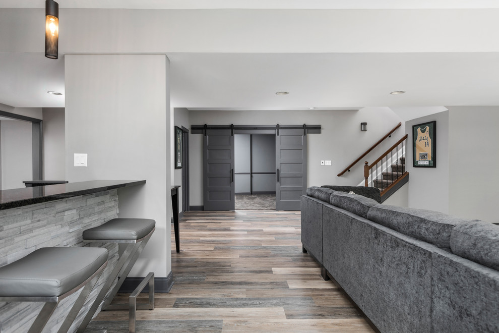 Edgefield Basement Update - Modern - Basement - Indianapolis - by ...