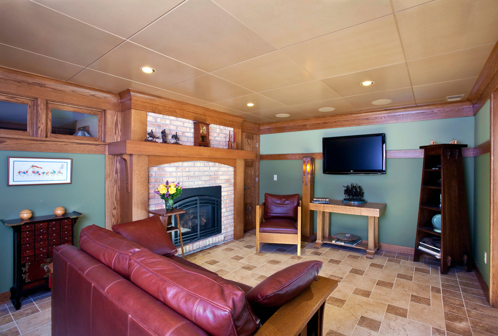 Edina Craftsman Basement - Traditional - Basement - Minneapolis - by ...