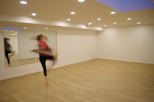 Elbow Park Modern Infill - dance studio-after - Modern - Basement ...