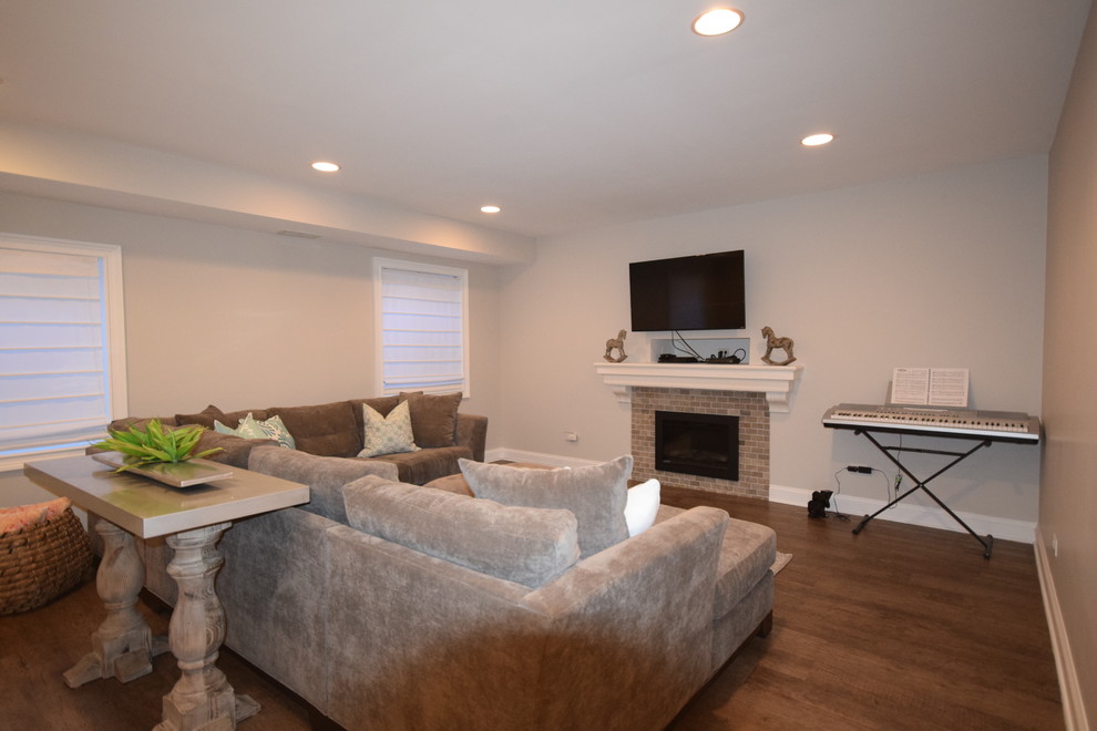Electric Fireplace - Transitional - Basement - Chicago - by J. Peterson ...