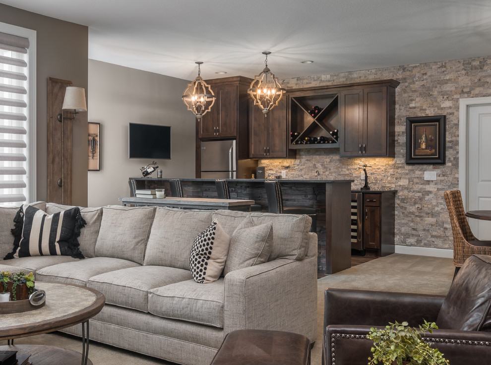 Elegant Transitional Home - Transitional - Basement - Minneapolis - by ...