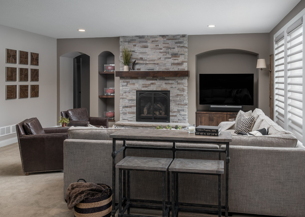 Elegant Transitional Home - Transitional - Basement - Minneapolis - by ...
