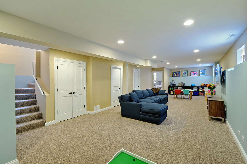 Evanston New '1880's' Home - Traditional - Basement - Chicago - by ...