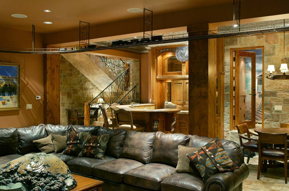 Evergreen Lodge - Rustic - Basement - Charleston - by Mountain House ...