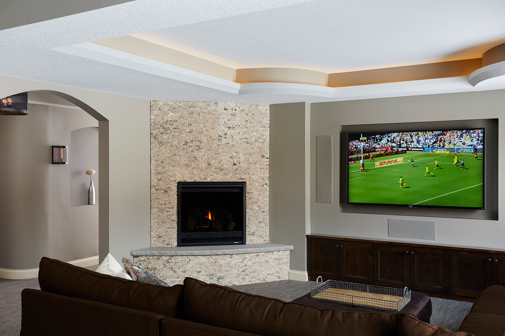 Family Room - Traditional - Basement - Minneapolis - by R|House Design ...