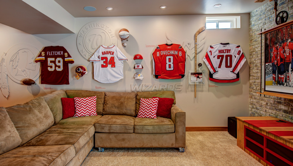 Family Sports Room - Traditional - Basement - DC Metro - by Adaptiv DC ...