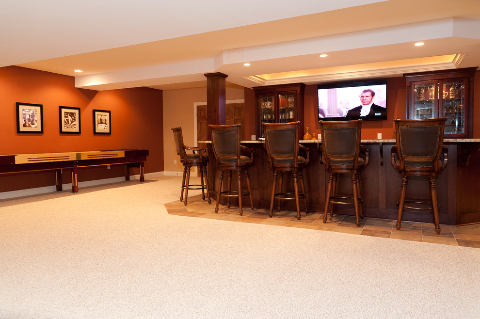 Finish Basement Fox Meadows - Traditional - Basement - Cleveland - by ...