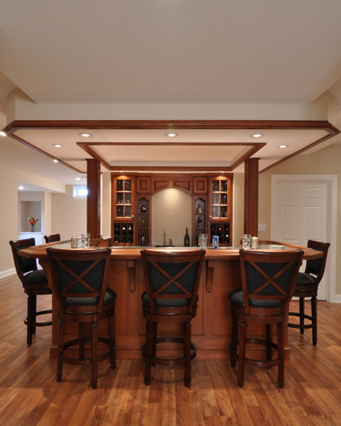 Finished Basement Bar - Traditional - Basement - Philadelphia - by ...