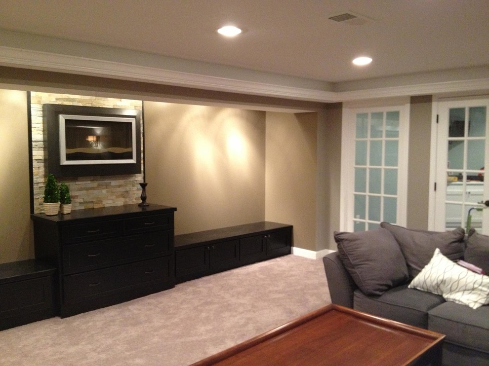 Finished basement carpet - Modern - Basement - Detroit - by The Carpet ...