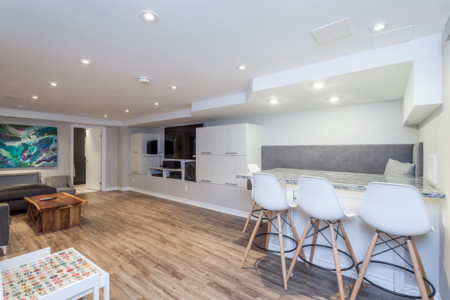 Finished Basement | Downtown Toronto - Contemporary - Basement ...