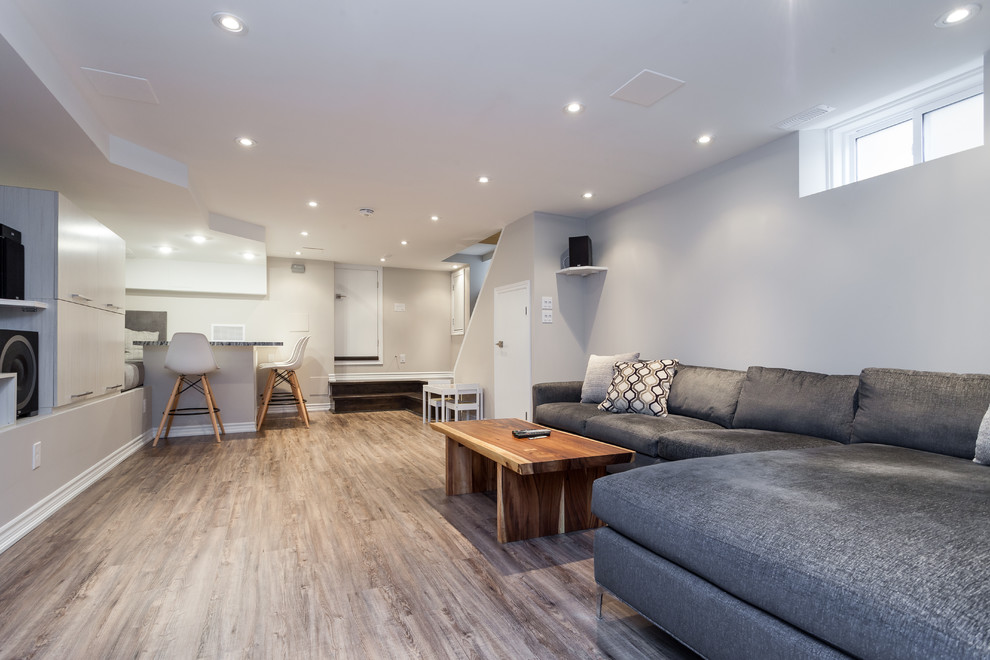 Finished Basement | Downtown Toronto - Contemporary - Basement ...