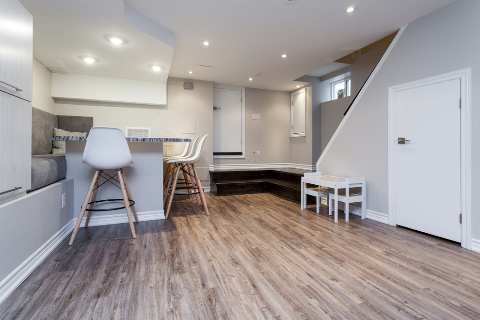 Finished Basement | Downtown Toronto - Contemporary - Basement ...