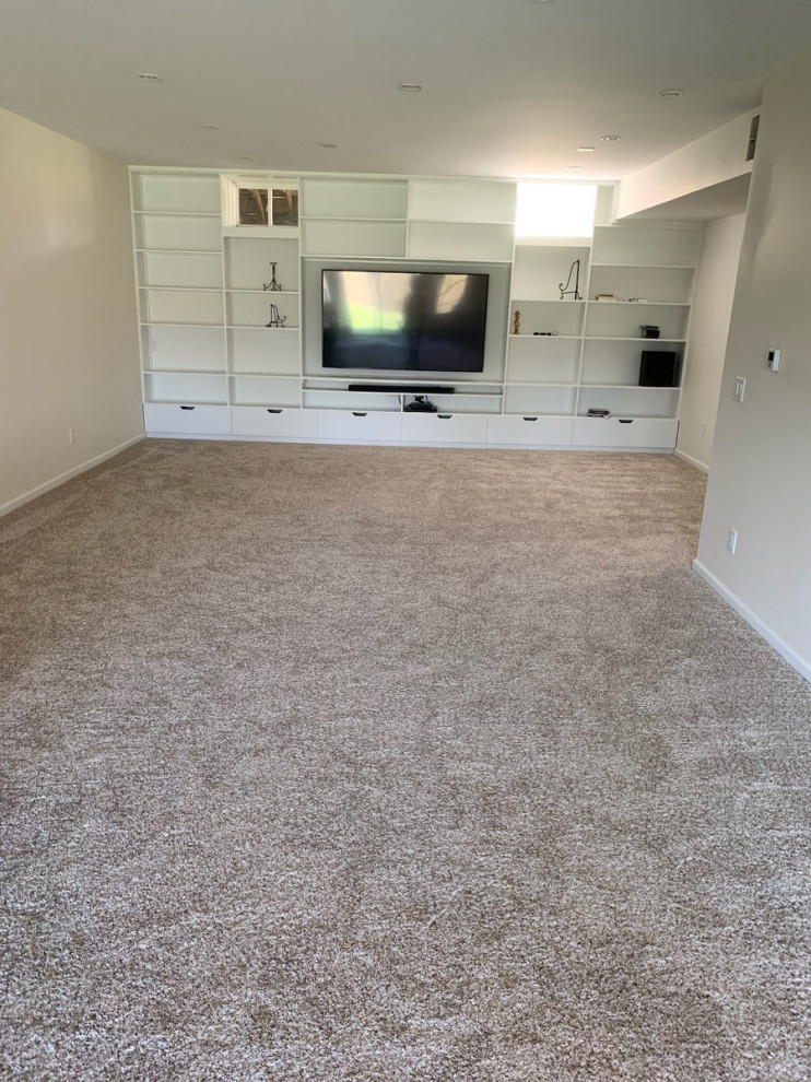 Finished Basement - Modern - Basement - Detroit - by Homeowner Services ...