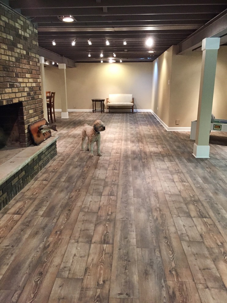 Finished Basement in Orland Park, IL - Contemporary - Basement ...