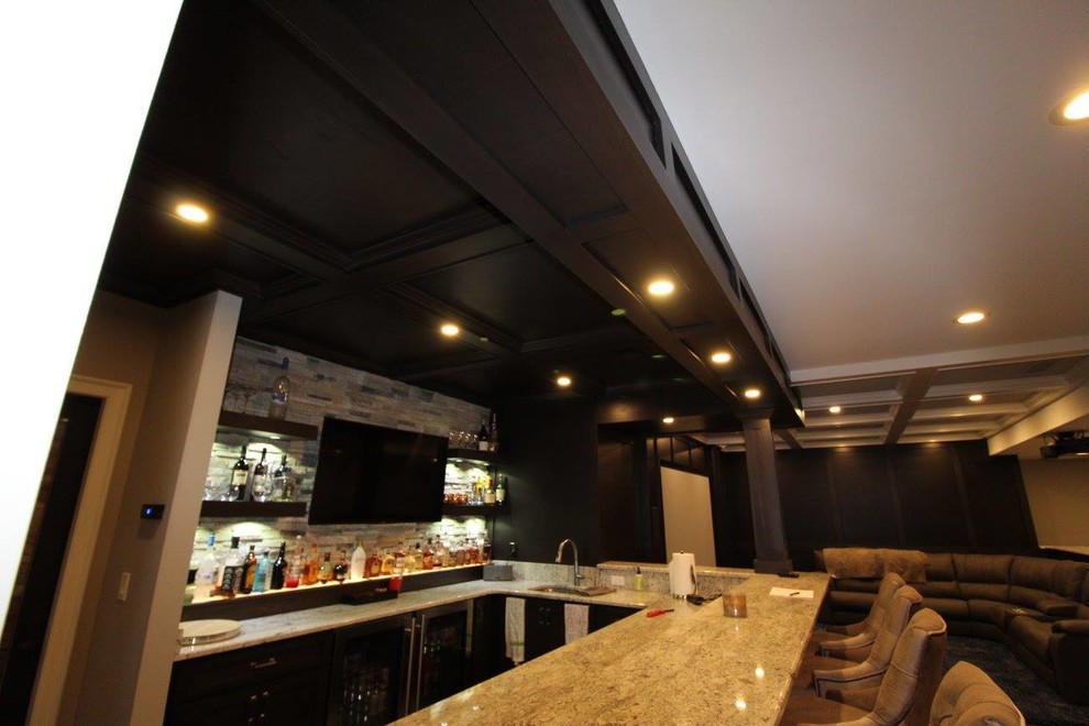 Finished Basement - Island Lakes, Novi Traditional - Basement - Detroit ...