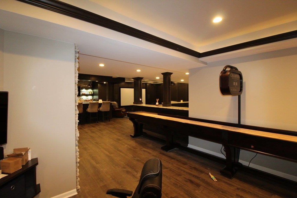 Finished Basement - Island Lakes, Novi Traditional - Keller - Detroit ...